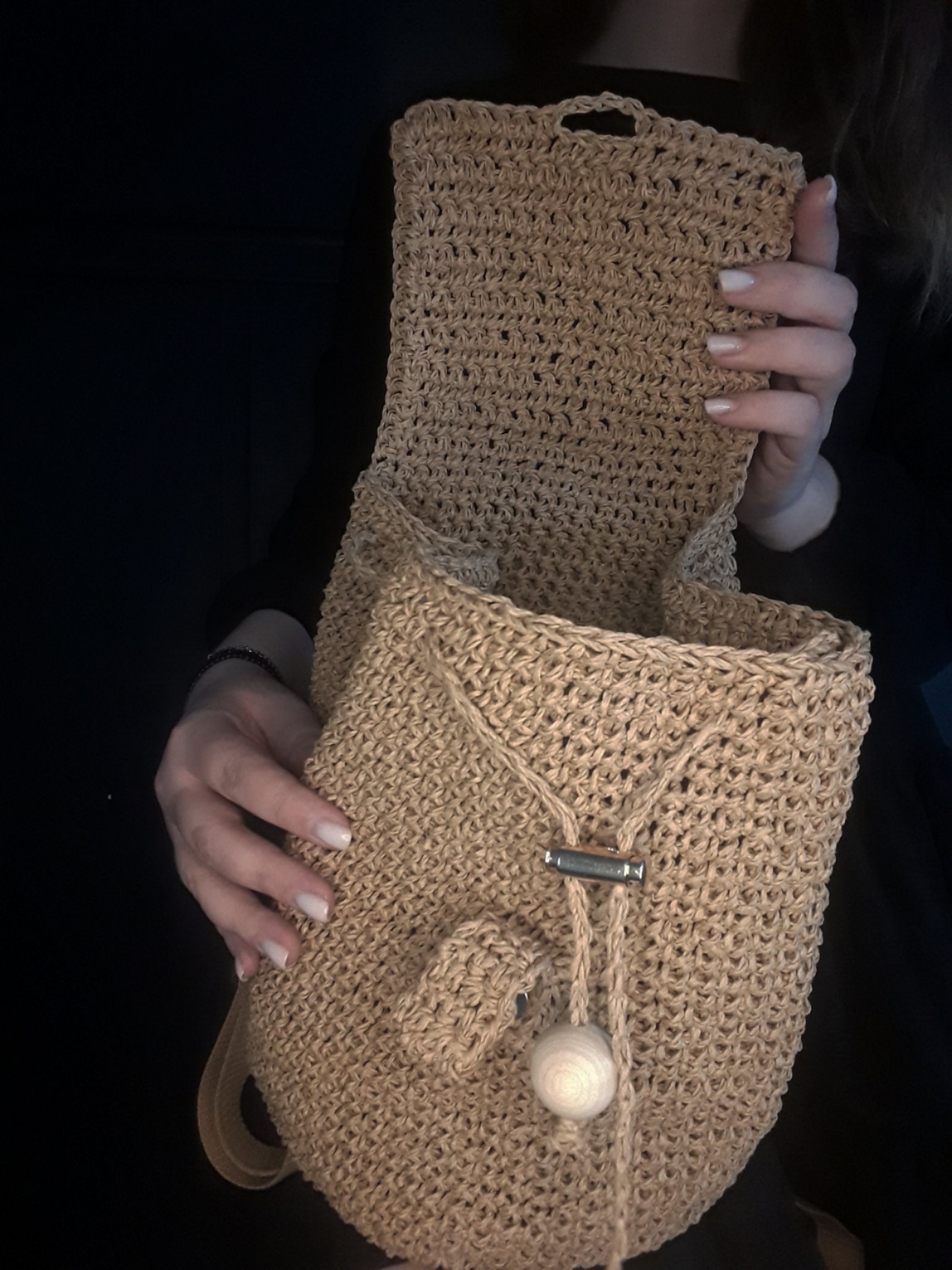 Raffia Backpack, Straw Backpack, Summer Backpack - Etsy