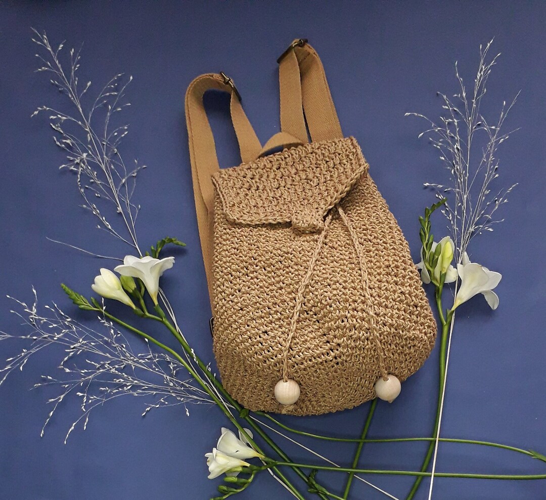 Raffia Backpack, Straw Backpack, Summer Backpack - Etsy