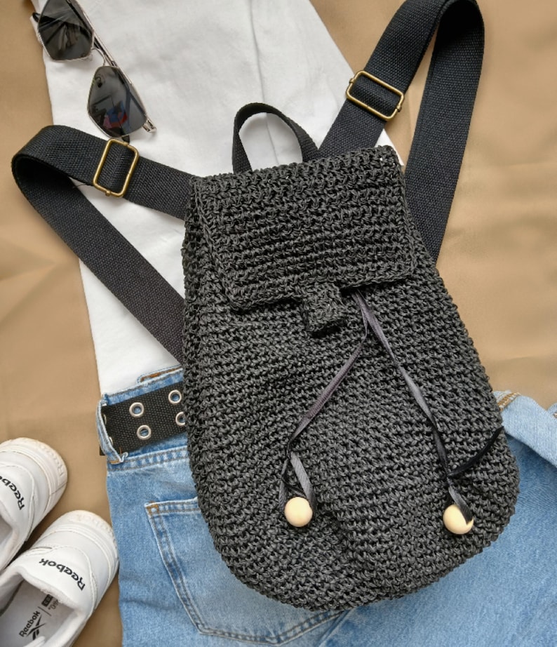 Raffia Backpack, Straw Backpack, Summer Backpack - Etsy