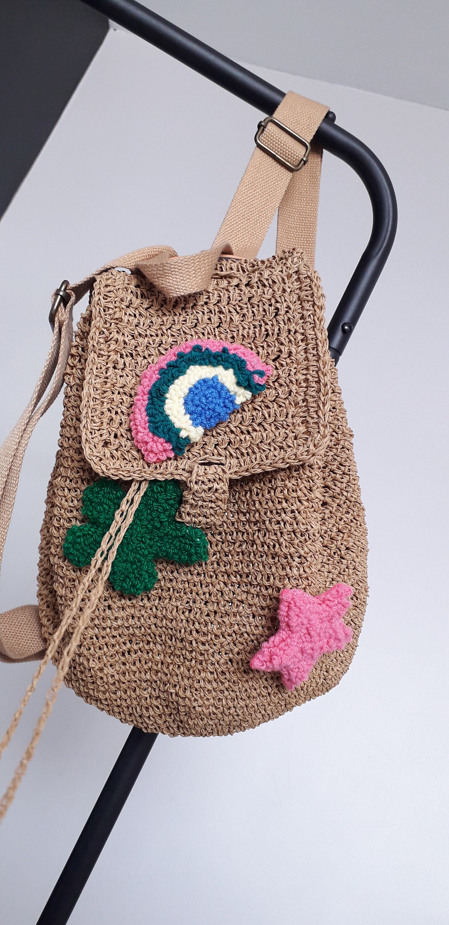 Raffia Backpack, Straw Backpack, Summer Backpack - Etsy