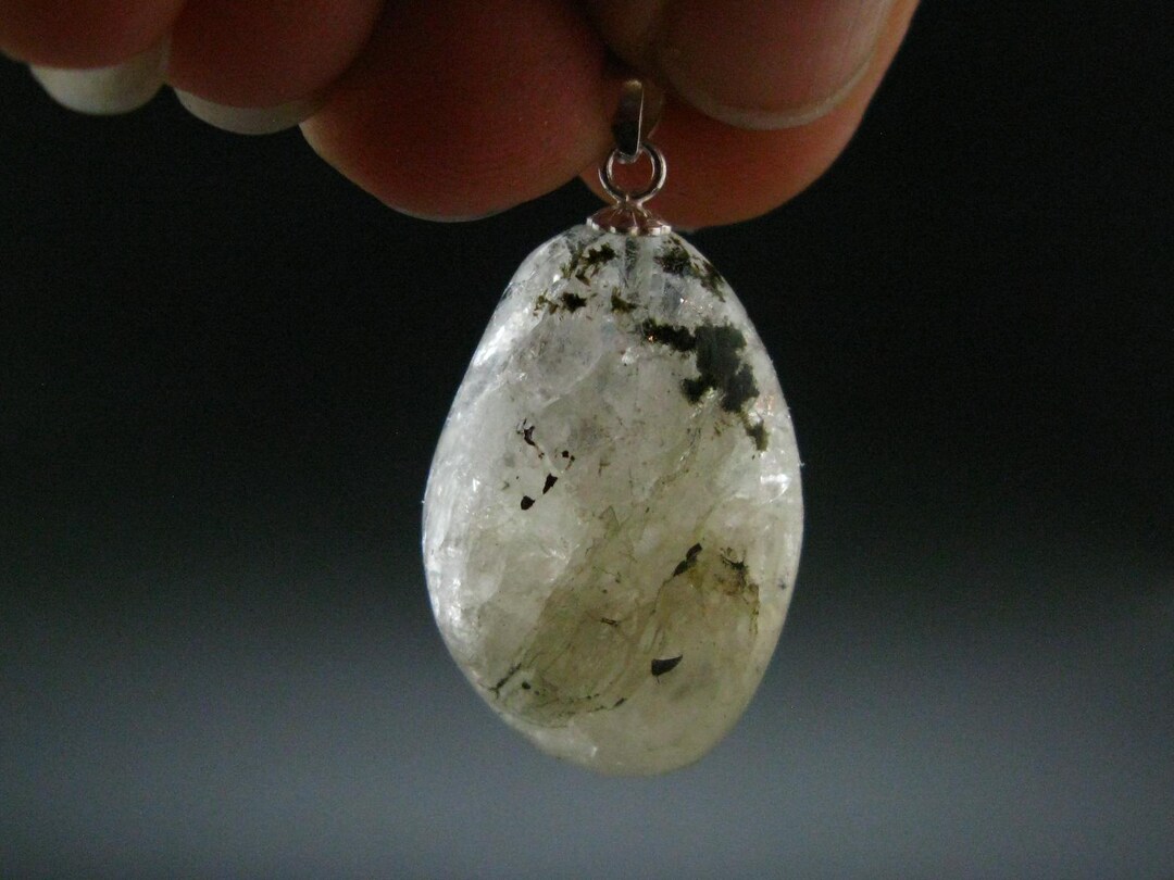 Phenakite Phenacite Tumbled Silver Pendant From Russia - 1.3" - 8.75 ...