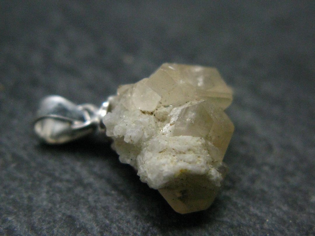 Phenakite Phenacite Crystal Silver Pendant From Colorado - 0.6" - 1.20 ...