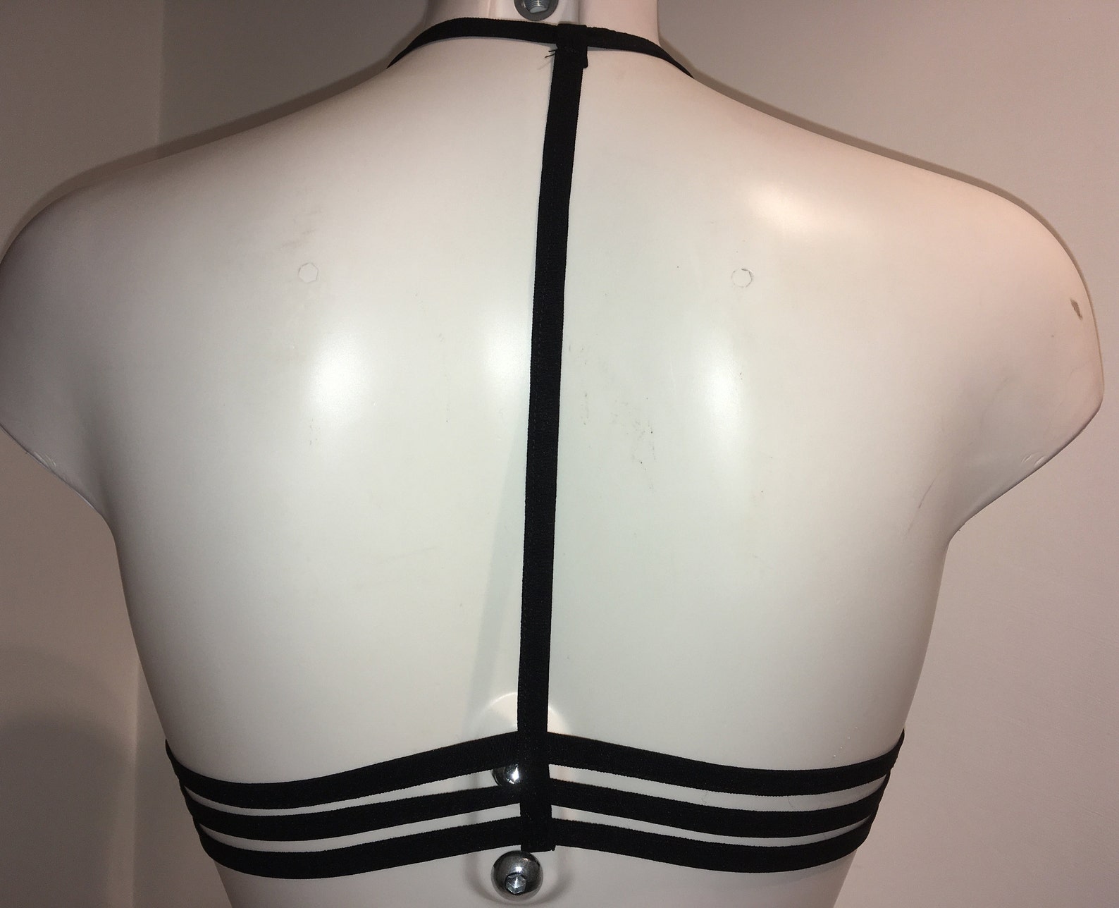 Black Bralet Bralette Bra Strappy Clingy Top Soft Cup Teenager Stretch ...