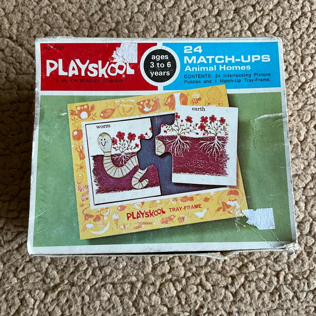 1972 Playskool 24 Matchups Matching Game - Etsy