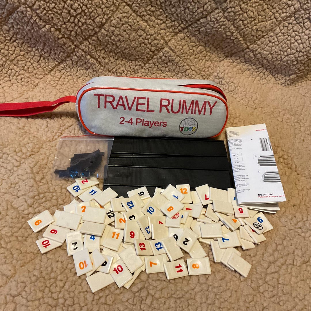 1Q Toys Travel Rummy Game With Zipper Case - COMPLETE - Etsy