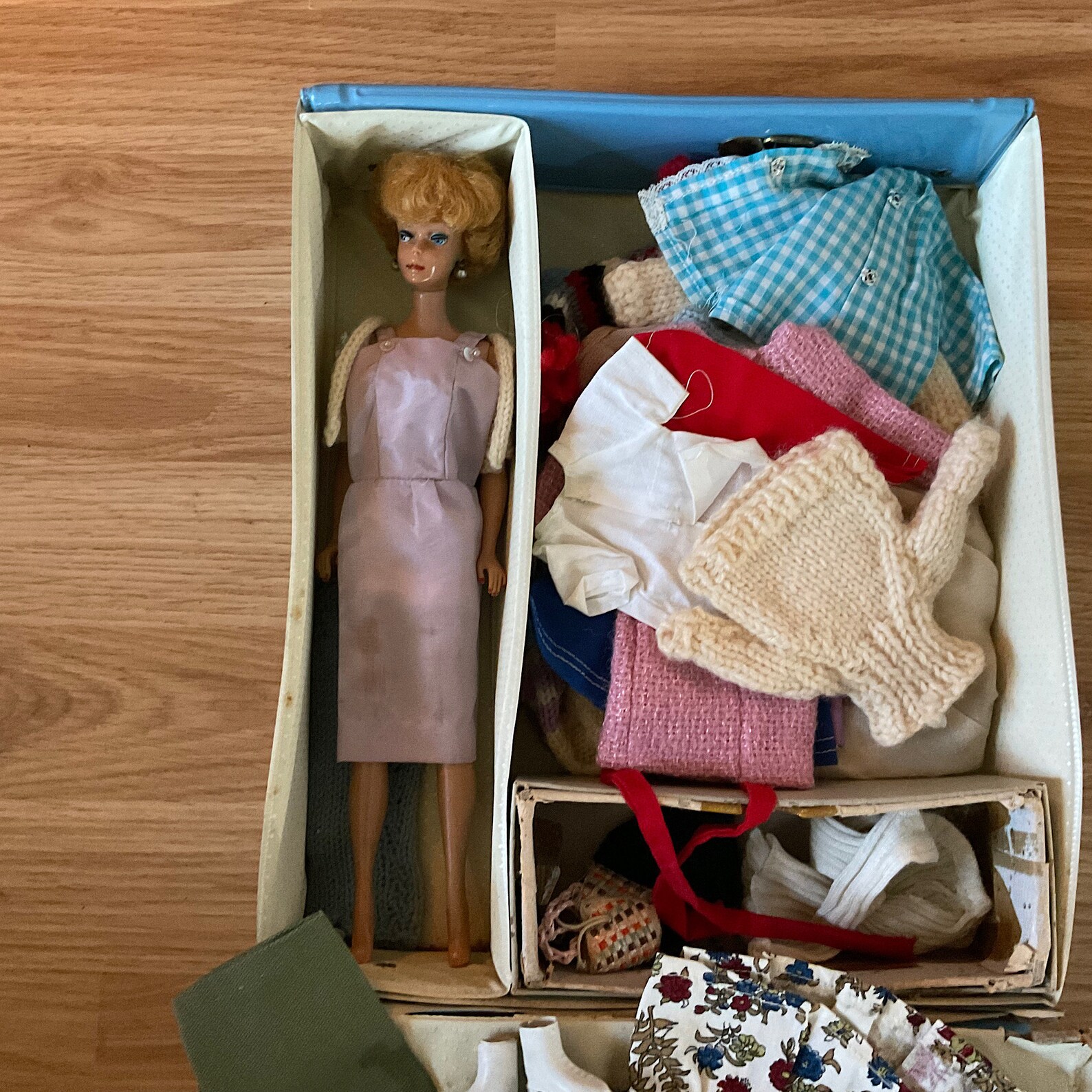 1960’s Short Haired Barbie in Blue Case With Clothes - Etsy