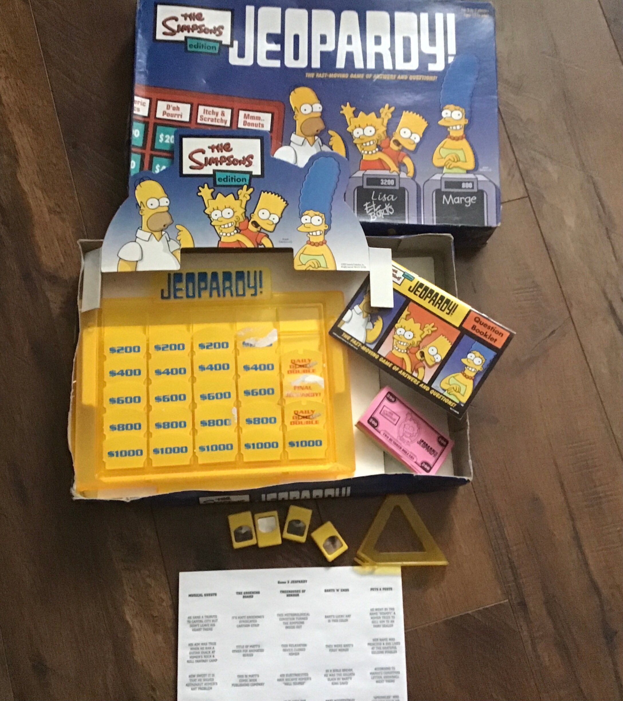The Simpsons Edition Jeopardy Game - Etsy