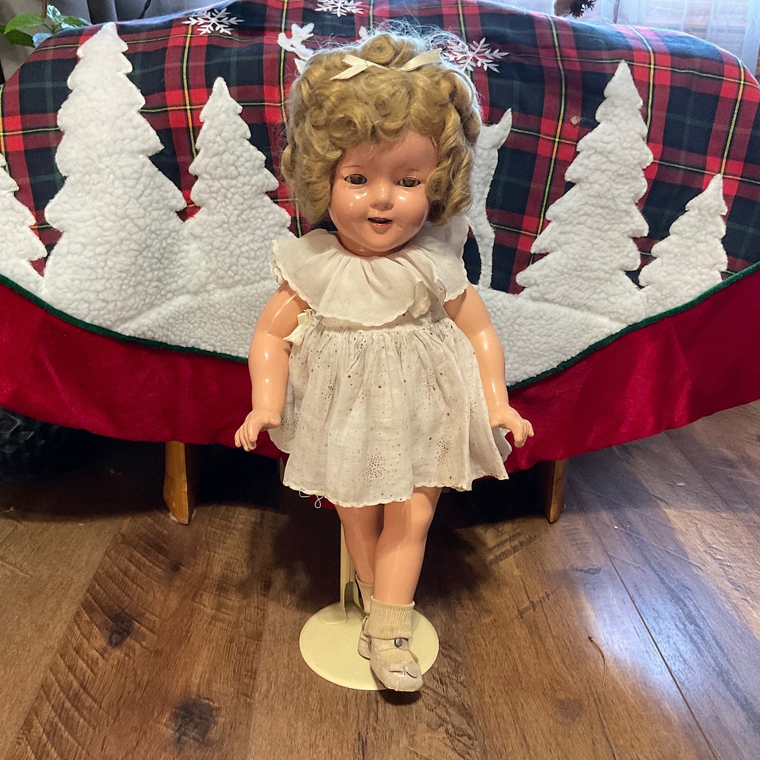 Vintage Shirley Temple 18 Composition Doll Curly Top Starburst Dress - Etsy