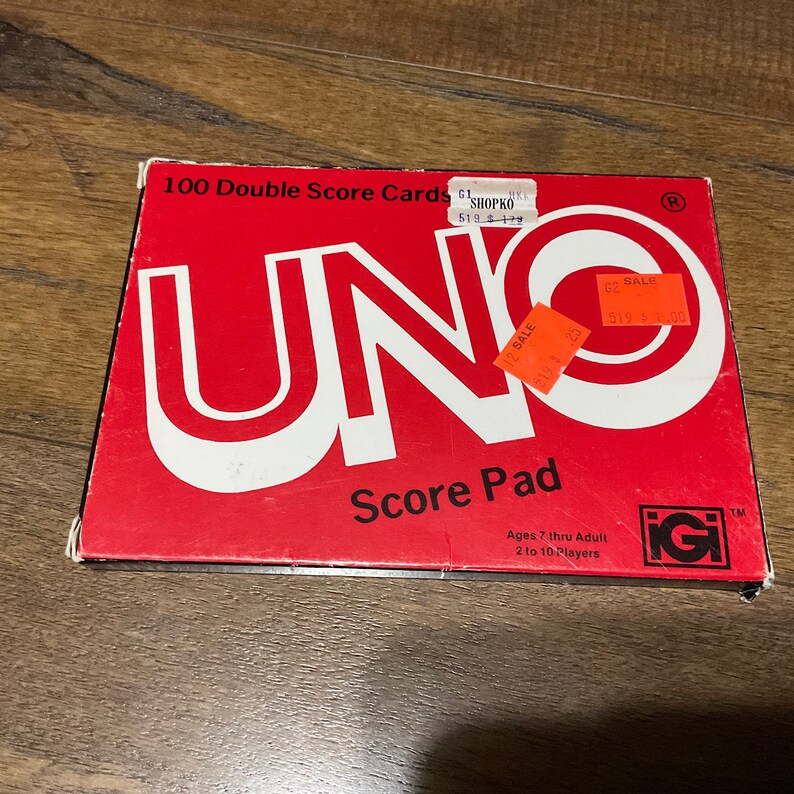 1978 Uno Score Sheets- 98/100 Sheets - Etsy