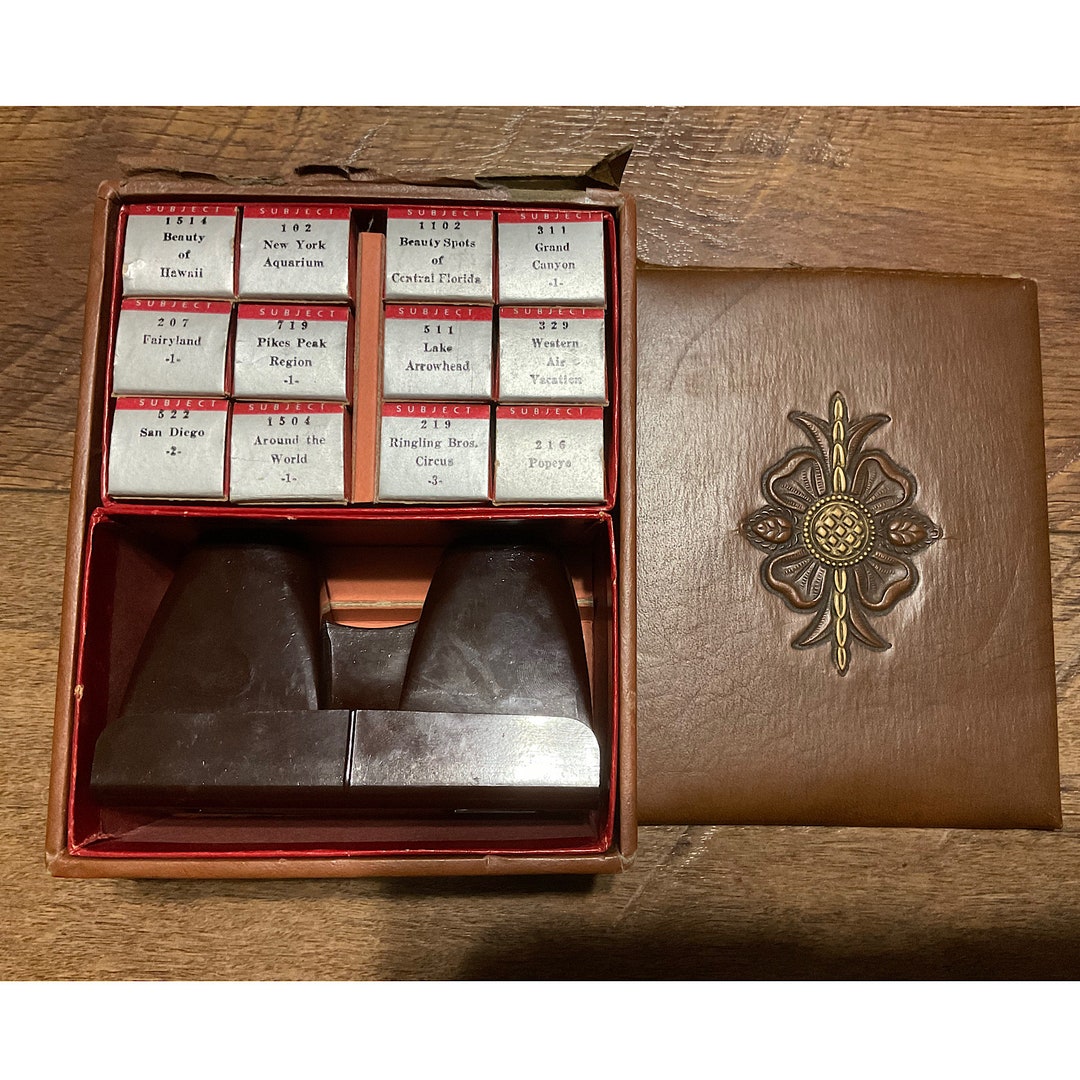 Vintage Tru-vue Library With Stereoscope / Viewmaster - Etsy