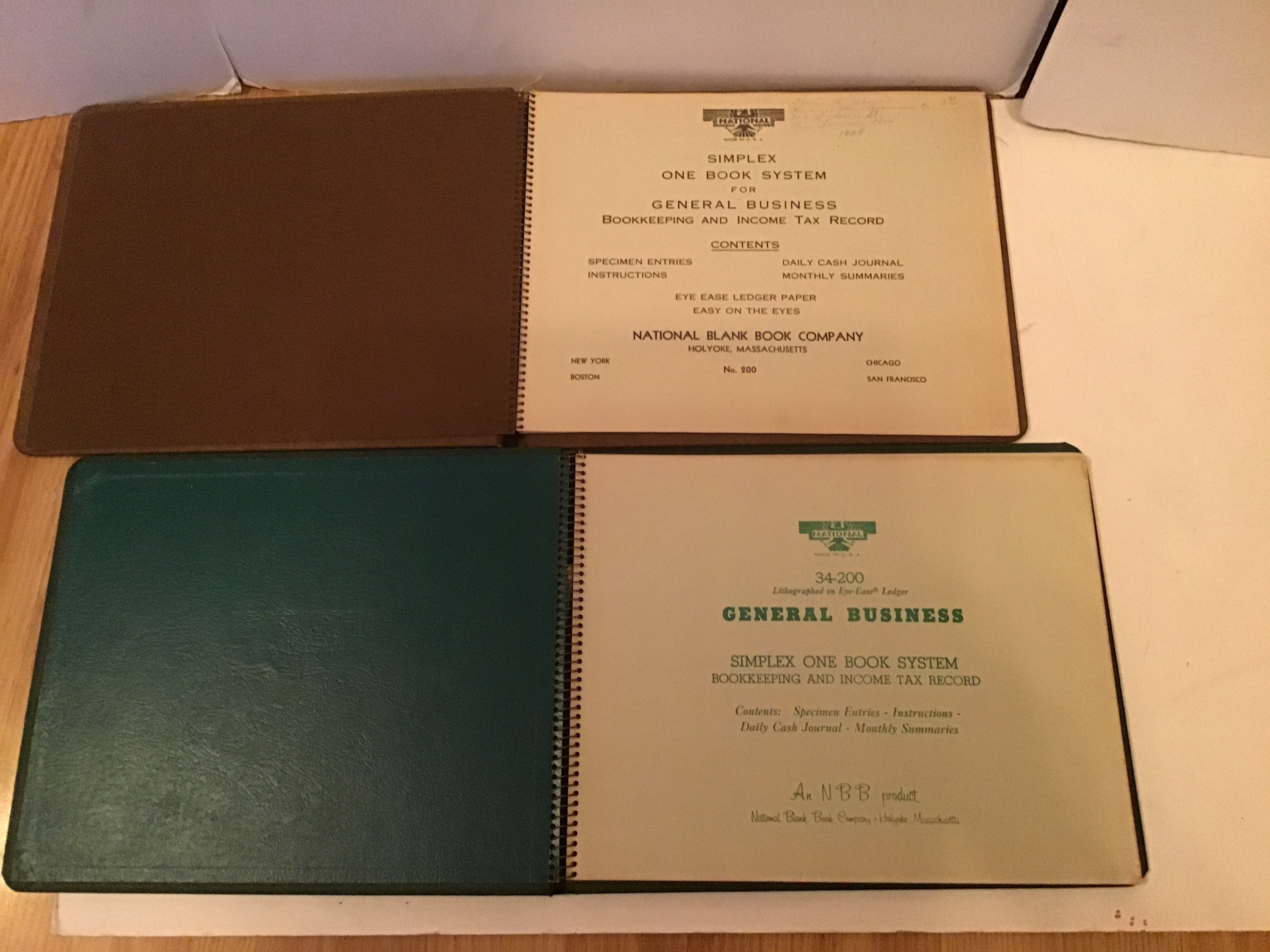 Vintage Simplex Book Keeping Income Tax Record Books Blank | Etsy