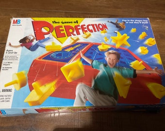 Vintage Perfection Board Game Milton Bradley Complete 1990s 90s - Etsy