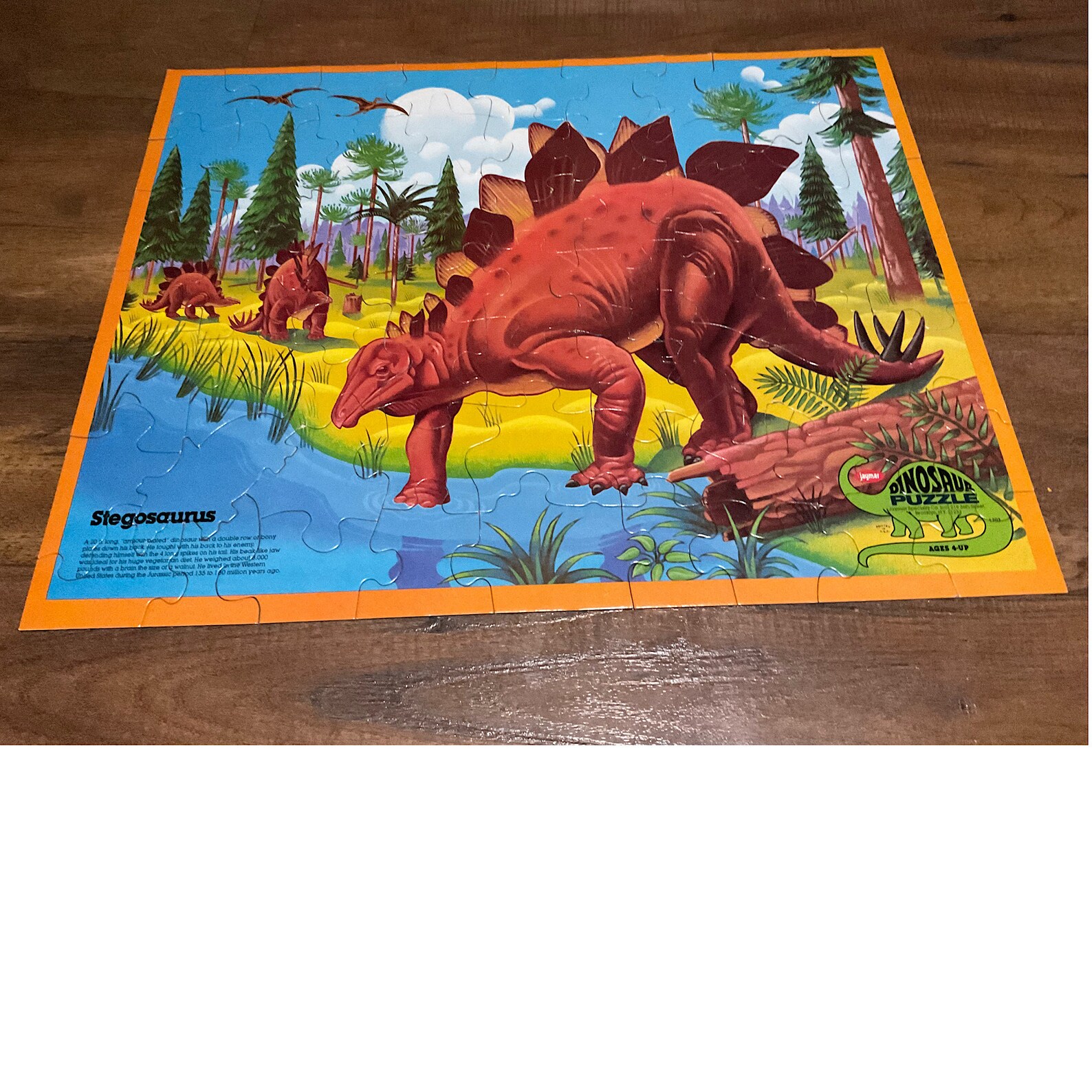 Vintage Jaymar Dinosaur Puzzle 22x17 - Etsy