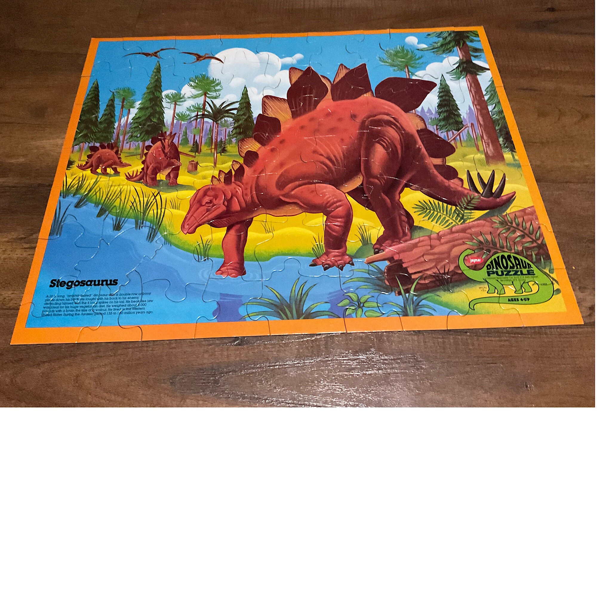 Vintage Jaymar Dinosaur Puzzle 22x17 - Etsy