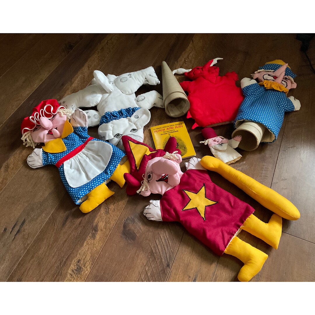 1970’s Punch and Judy Sewn Puppets and Playbook - Etsy