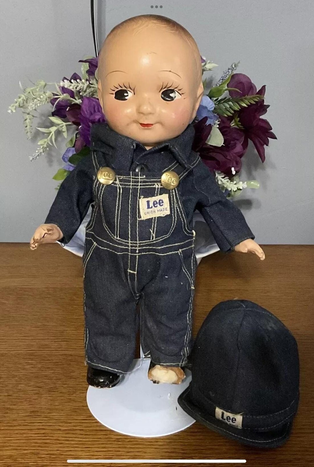 Vintage Late 1940’s- Early 1950’s Buddy Lee Composition Doll in Bib ...