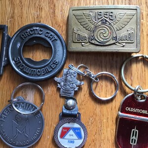 Vintage Advertising Key Chains- Lot of 10- Harley Davidson- Oldsmobile ...