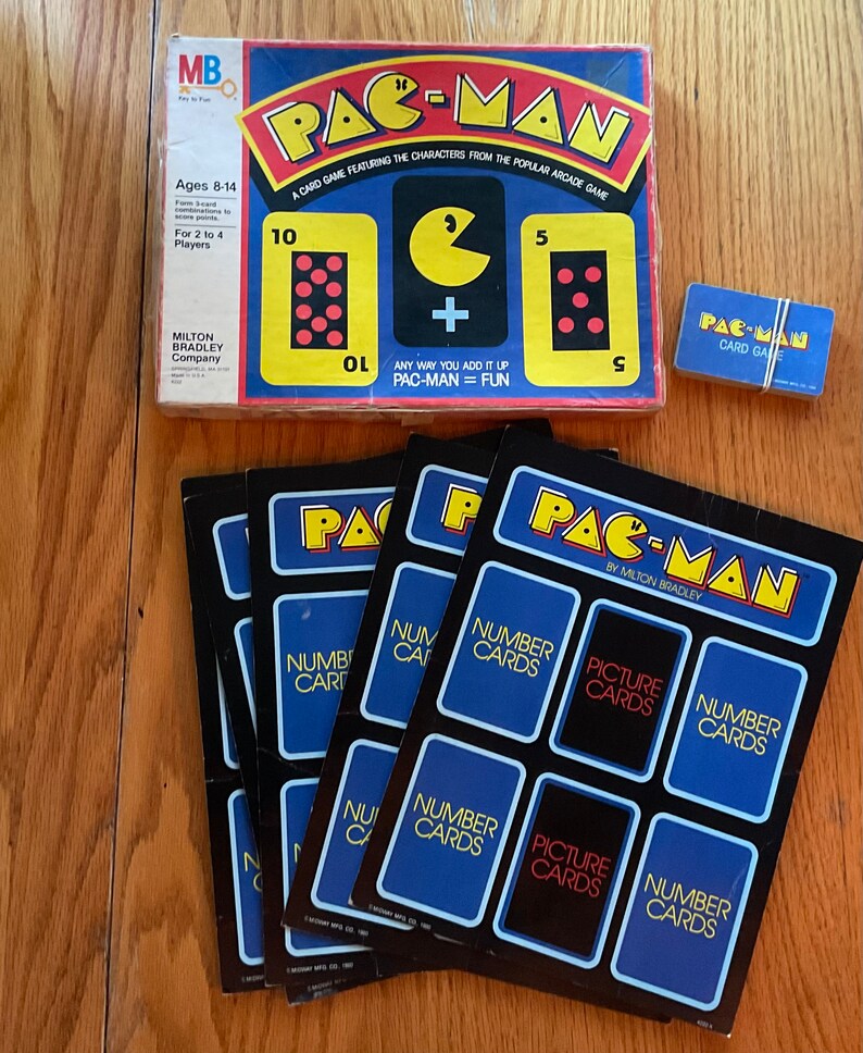 1982 Milton Bradley PAC-MAN Card Game - Etsy