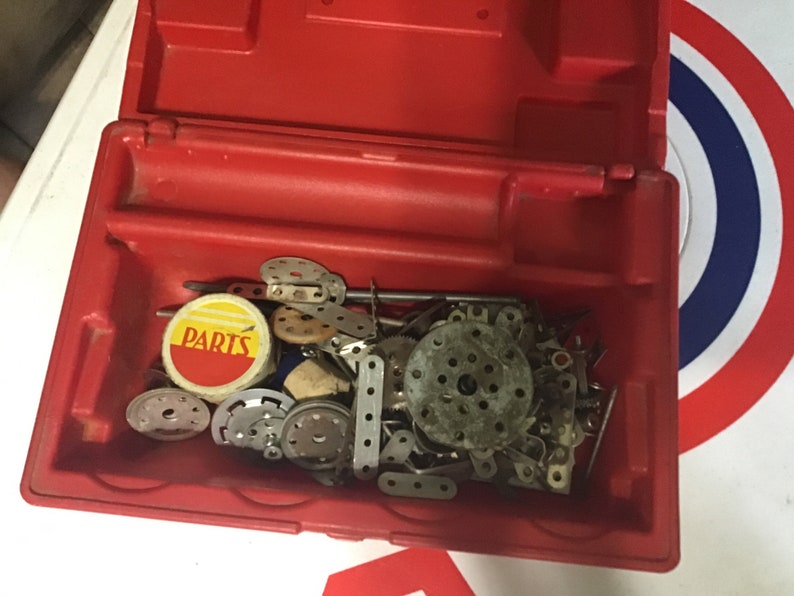 Vintage Erector Parts in Plastic Case - Etsy