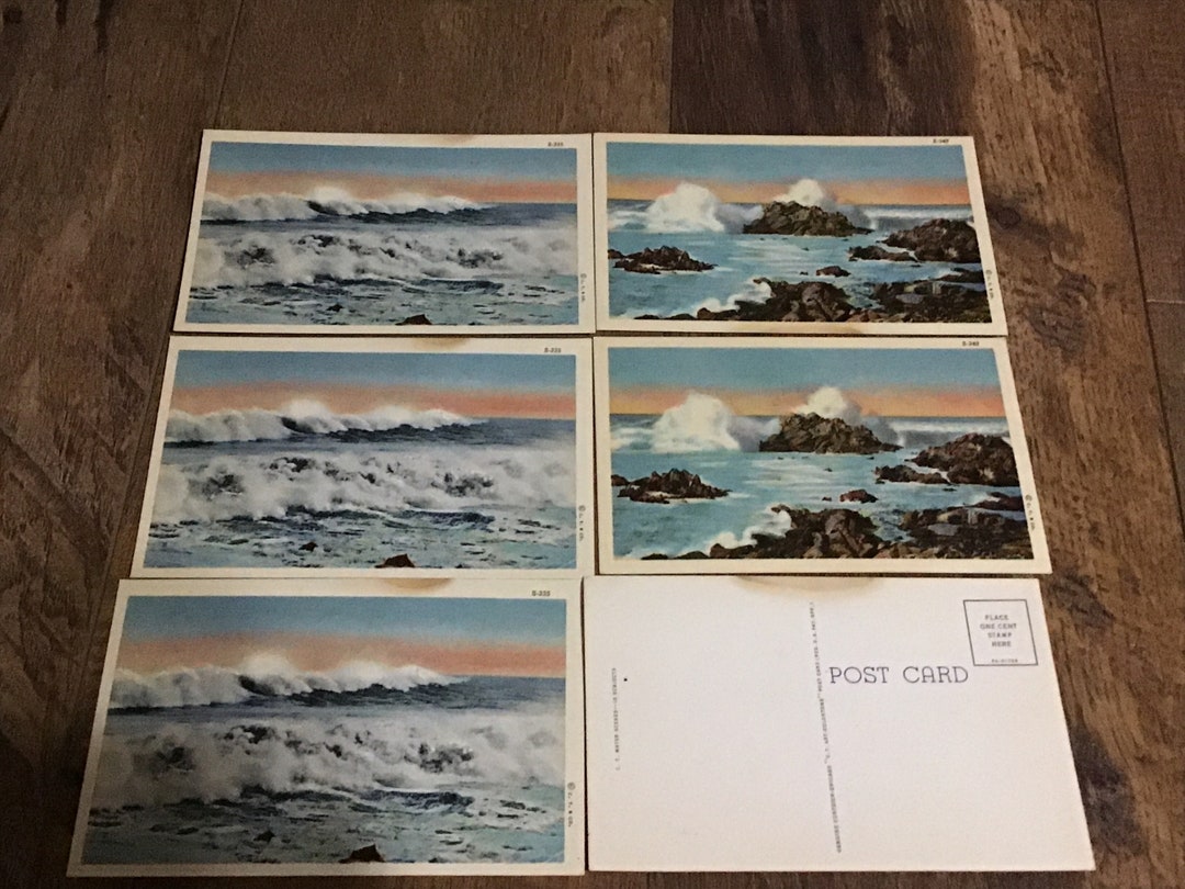Lot of 6 Vintage Oceans Scenes Postcards- Unposted - Etsy