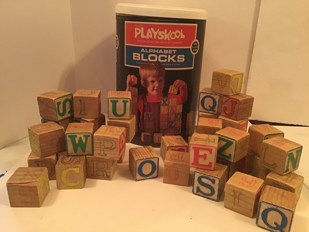 Vintage Playskool Alphabet Blocks - Etsy