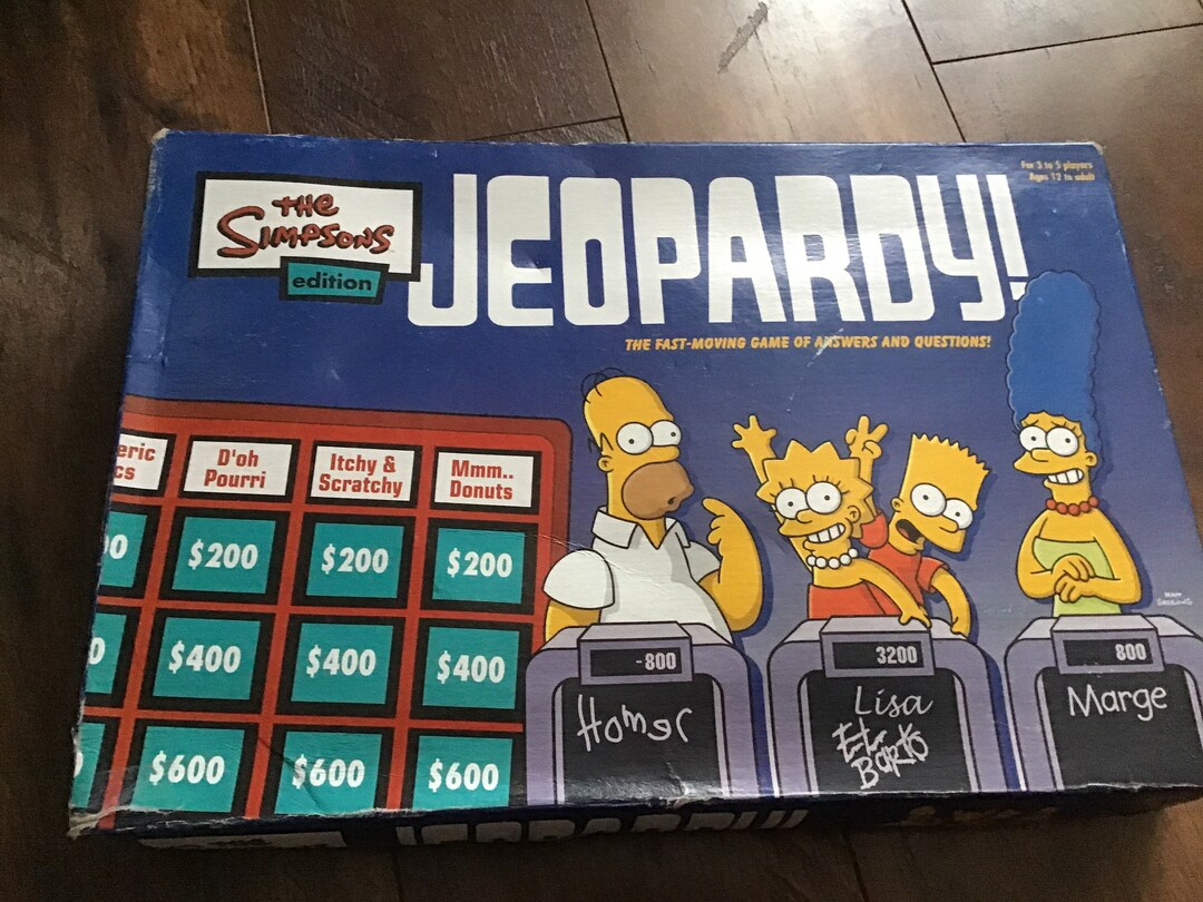 The Simpsons Edition Jeopardy Game - Etsy