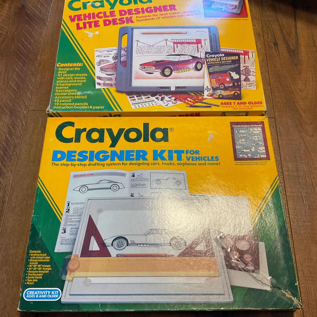 1989 - 1992 Crayola Vehicle Drawing and Design Desks - Read Description ...