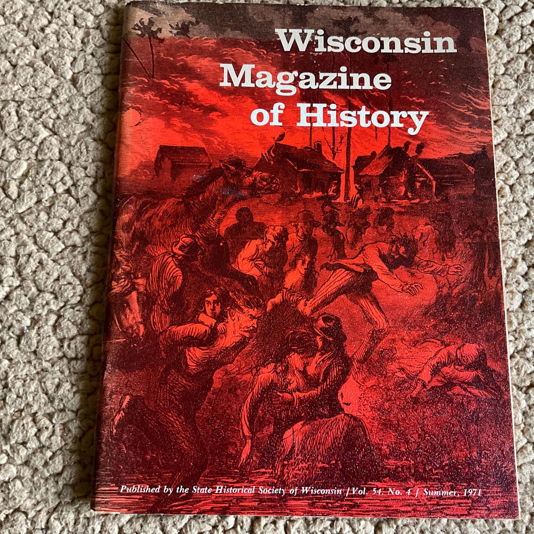 1971 Wisconsin Magazine of History - Etsy