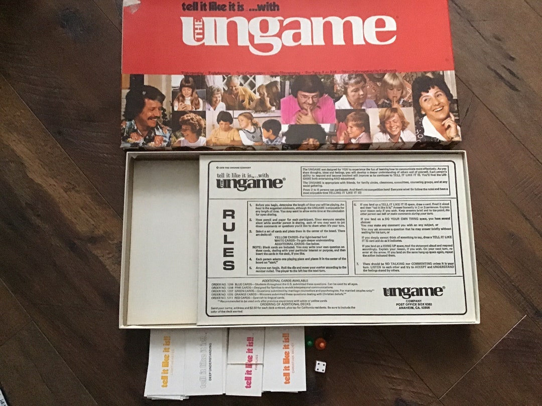 The Ungame Board Game - Etsy