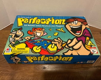 Vintage Perfection Speed Puzzle Game Milton Bradley Collectible - Etsy