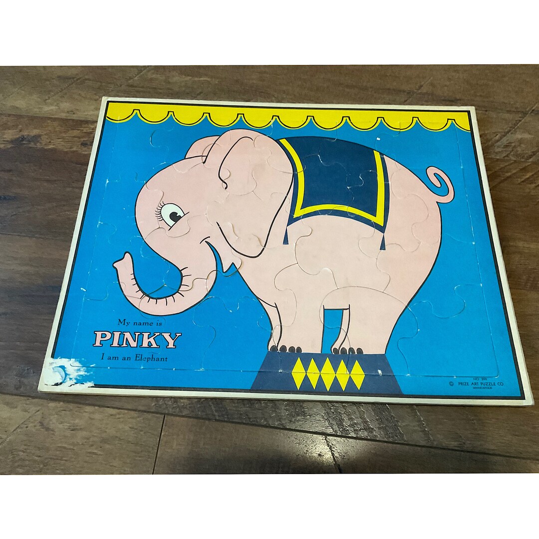 Prize Art Puzzle No 200 Pinky the Elephant 18 X 14 Frame Tray Puzzle - Etsy