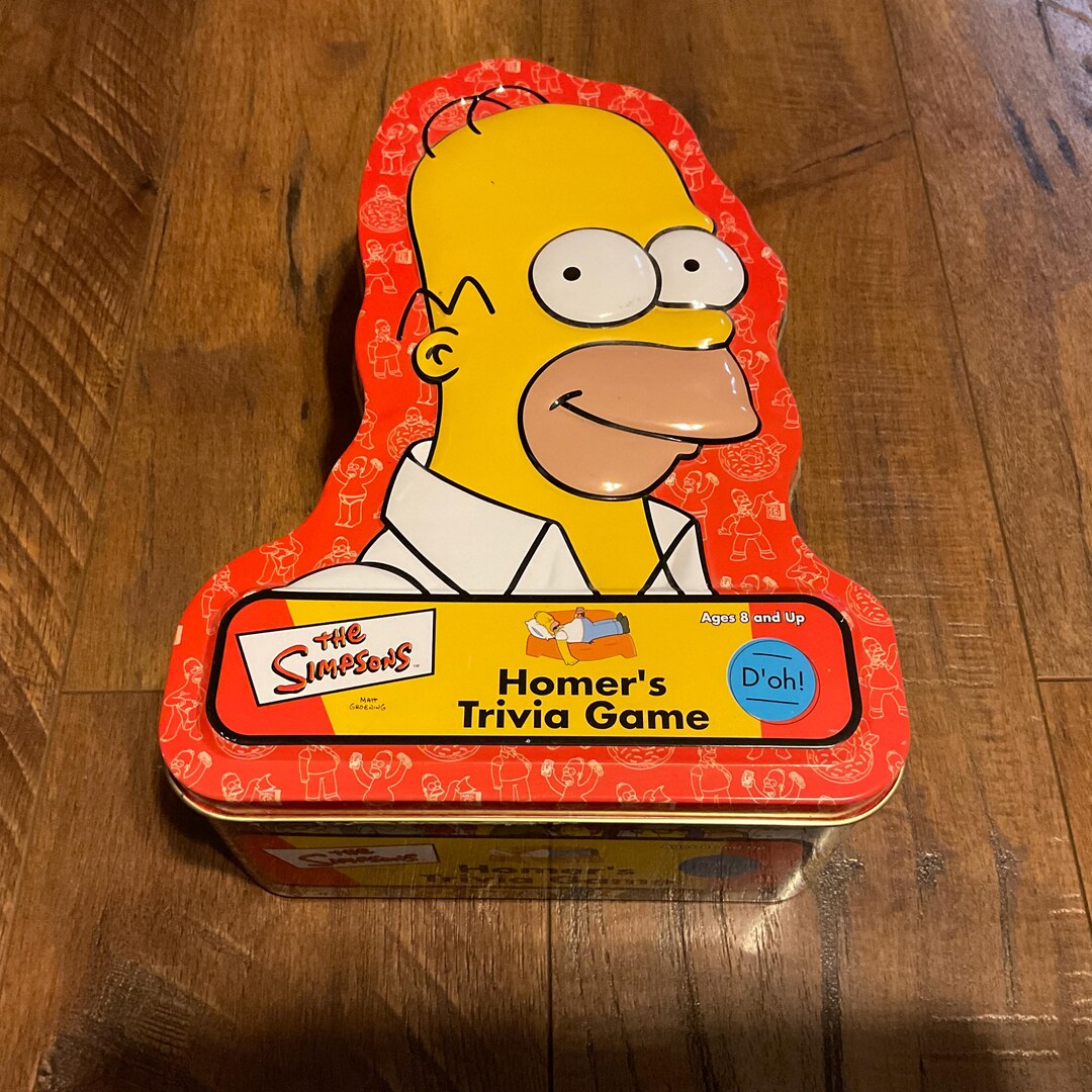The Simpson’s Homer’s Trivia Game in Tin - Etsy