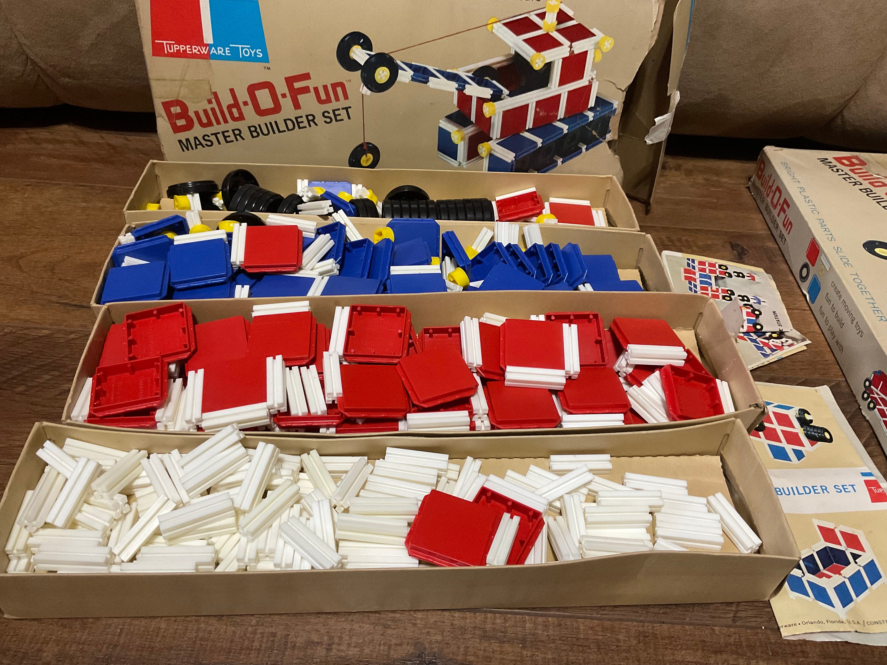 Tupperware Toys Build-o-fun Master Builder Sets Lot of 2 - Etsy