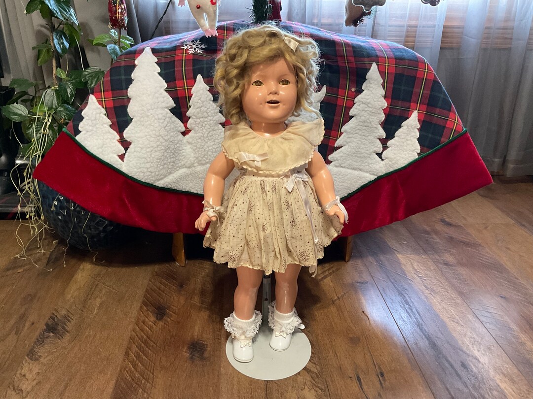 Vintage 20” Shirley Temple Composition Doll - Curly Top Starburst Dress ...