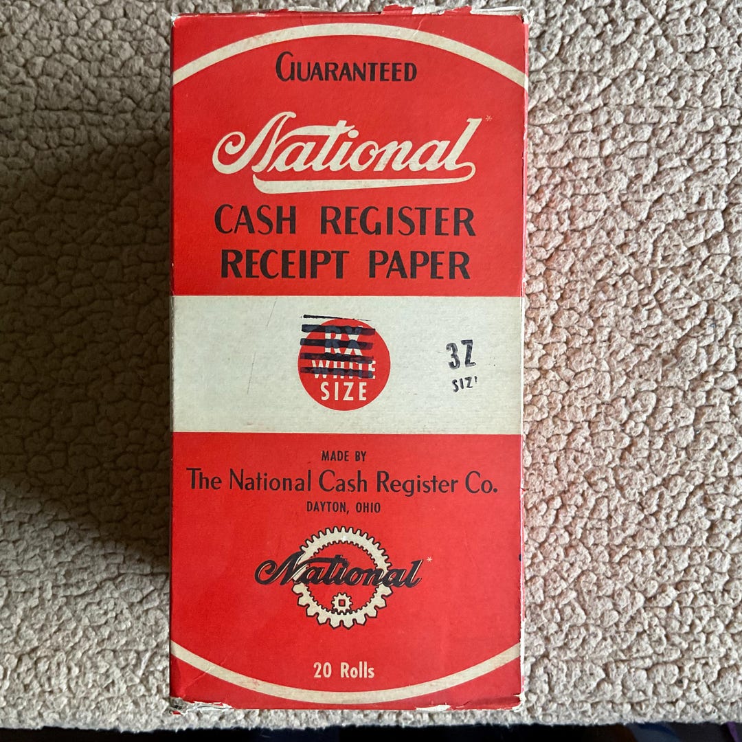 National Cash Register Receipt Paper Size 3Z- Full Box - Etsy