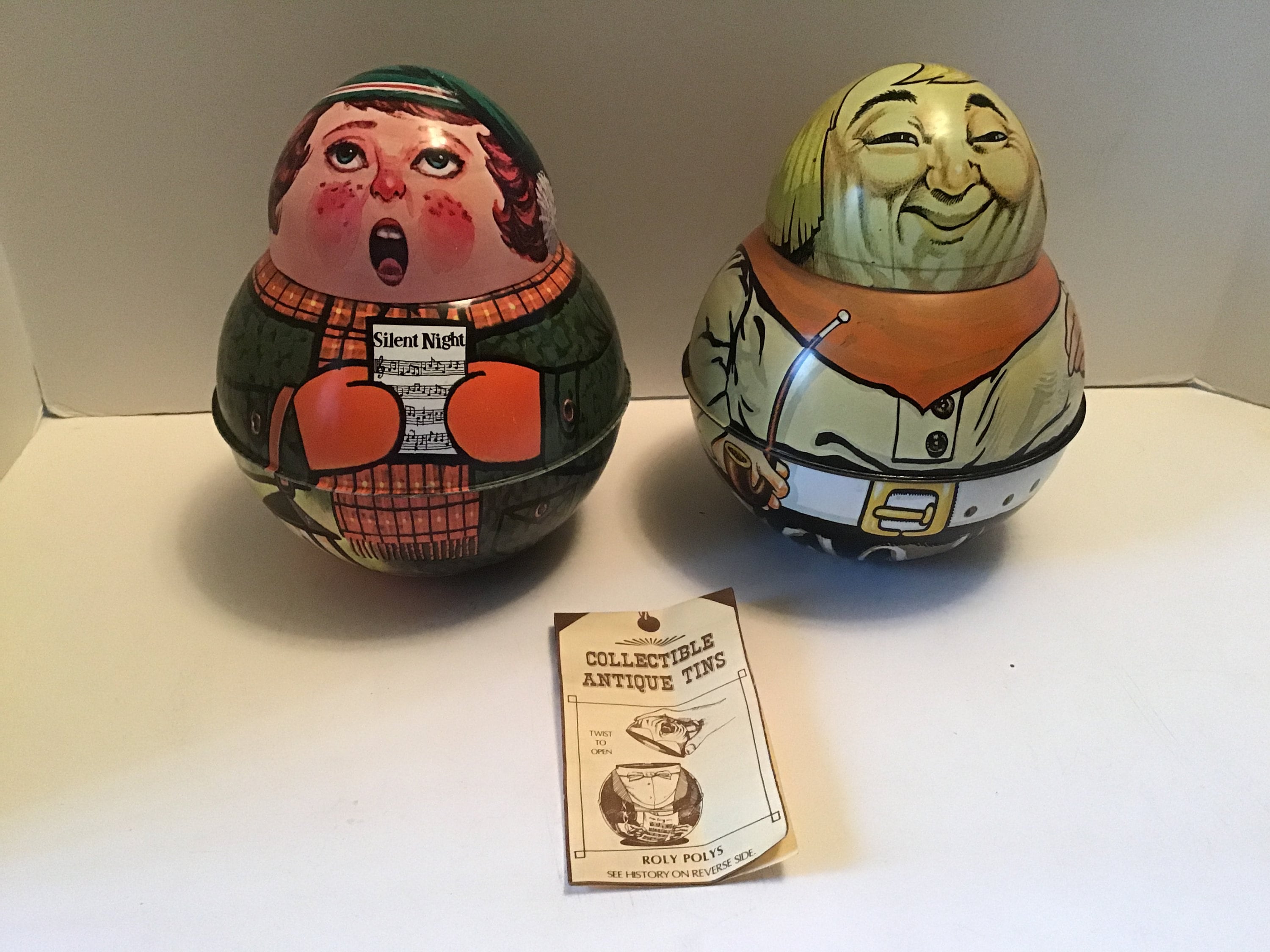 Vintage Cheinco Housewares Roly Poly Collector Tins - Etsy