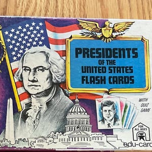1975 Edu-cards Presidents of the United States Flash Cards- COMPLETE - Etsy
