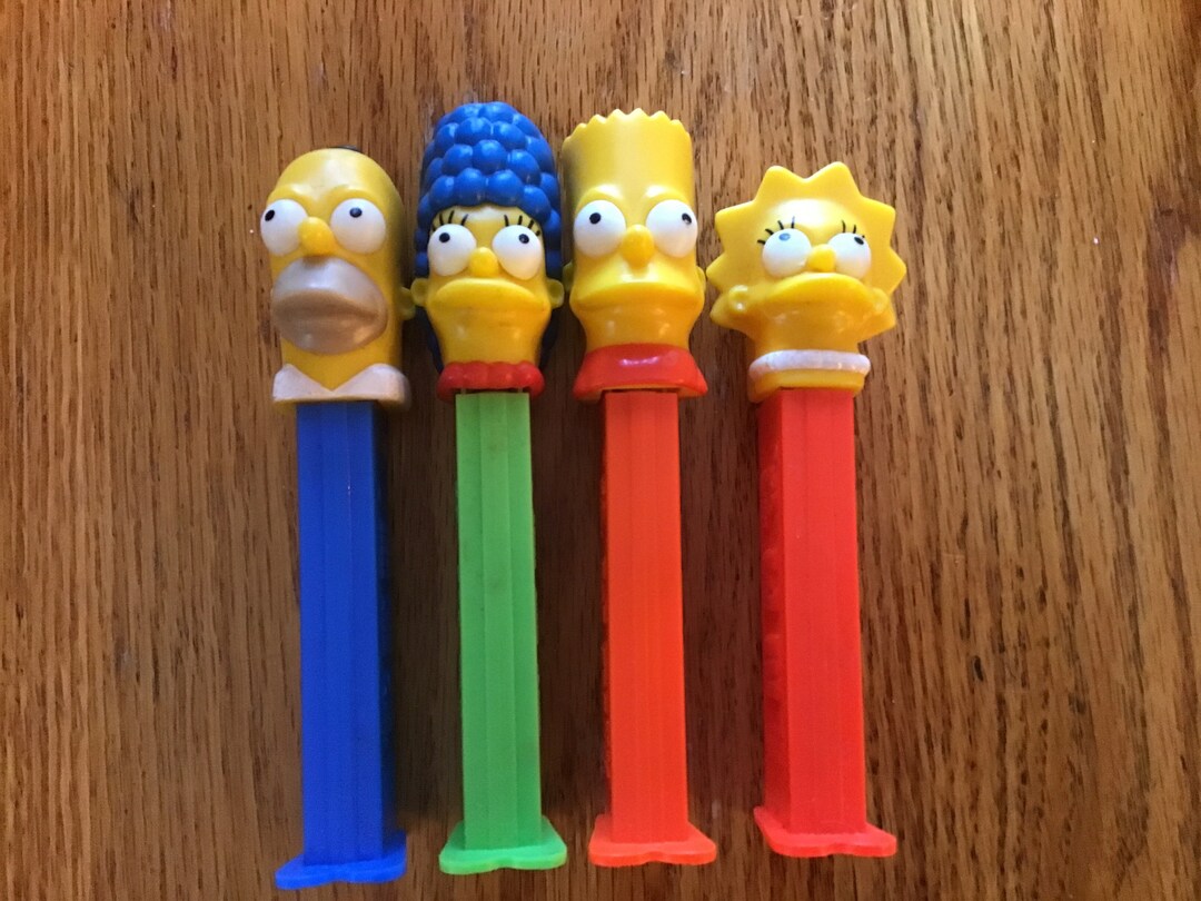Vintage 1990’s the Simpsons Pez Dispensers- Homer Marge Lisa Bart - Etsy