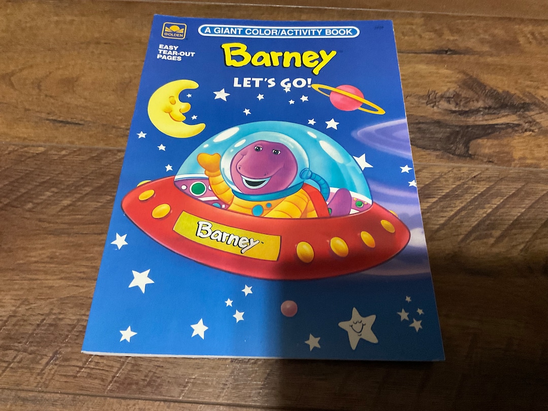 1994 the Lyons Group Barney Let’s Go Coloring Book With Barney & Baby ...