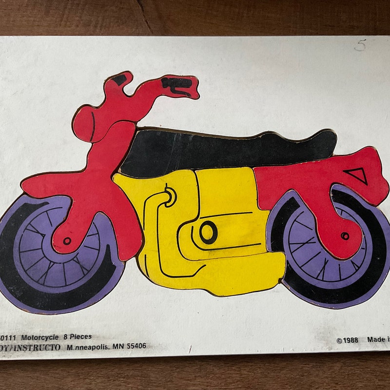Motorcycle Puzzle - Etsy