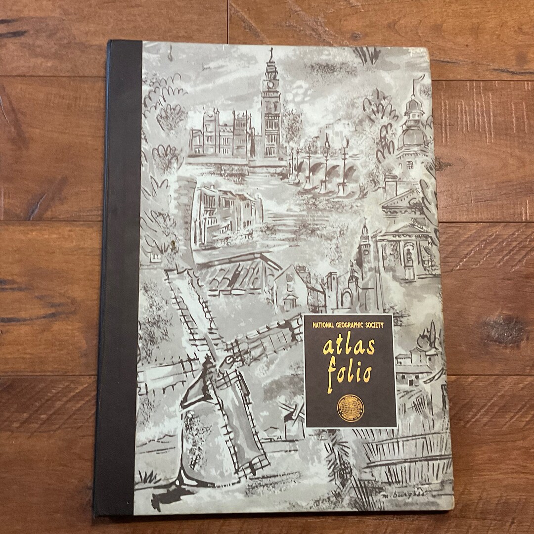 Vintage 1958 National Geographic Society Atlas Folio - Etsy