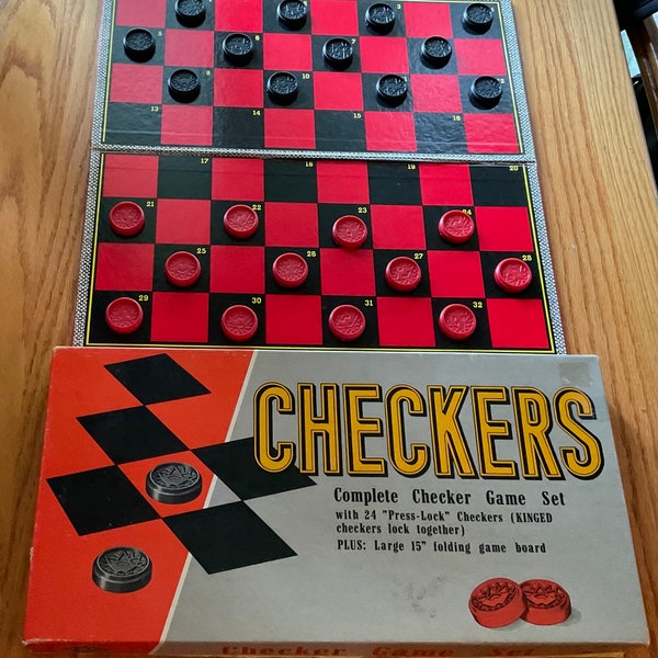 Checkers Game - Etsy