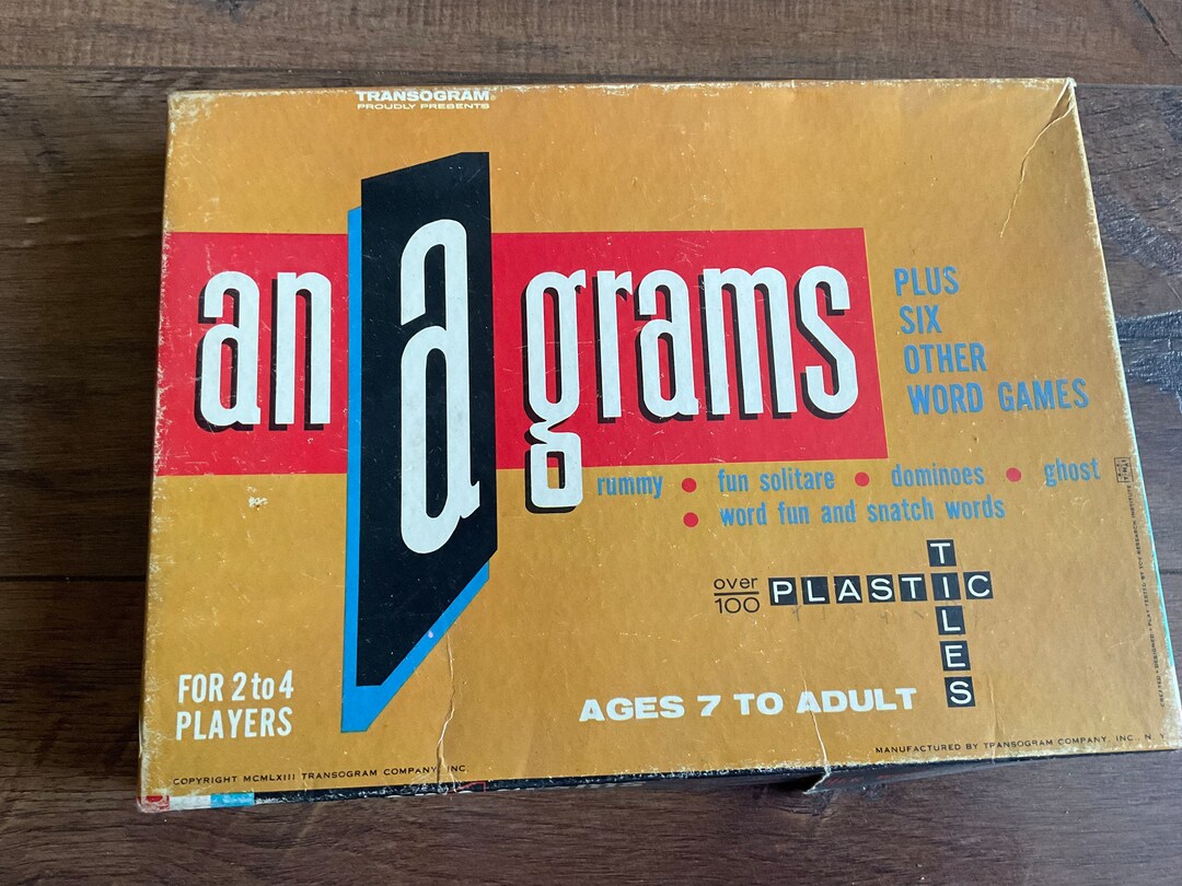 Vintage 1960’s Transogram Company Inc Anagrams Game - Etsy