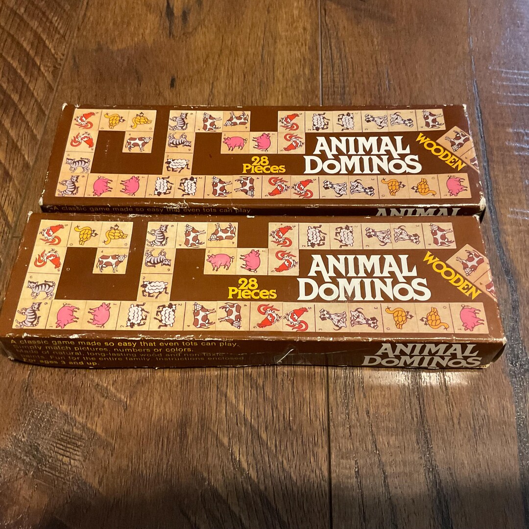 1985 Vintage Animal Dominoes Game - Etsy