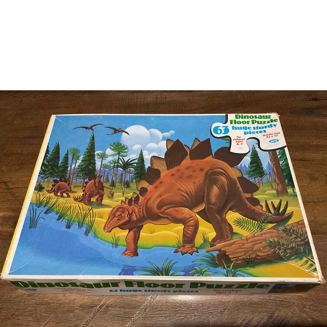 Vintage Jaymar Dinosaur Puzzle 22x17 - Etsy