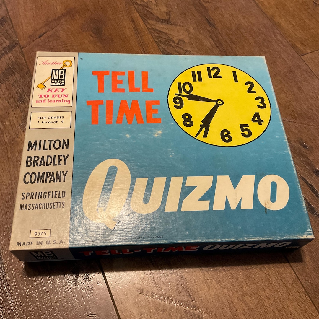 1957 Milton Bradley Tell Time Quizmo Educational Game - Etsy