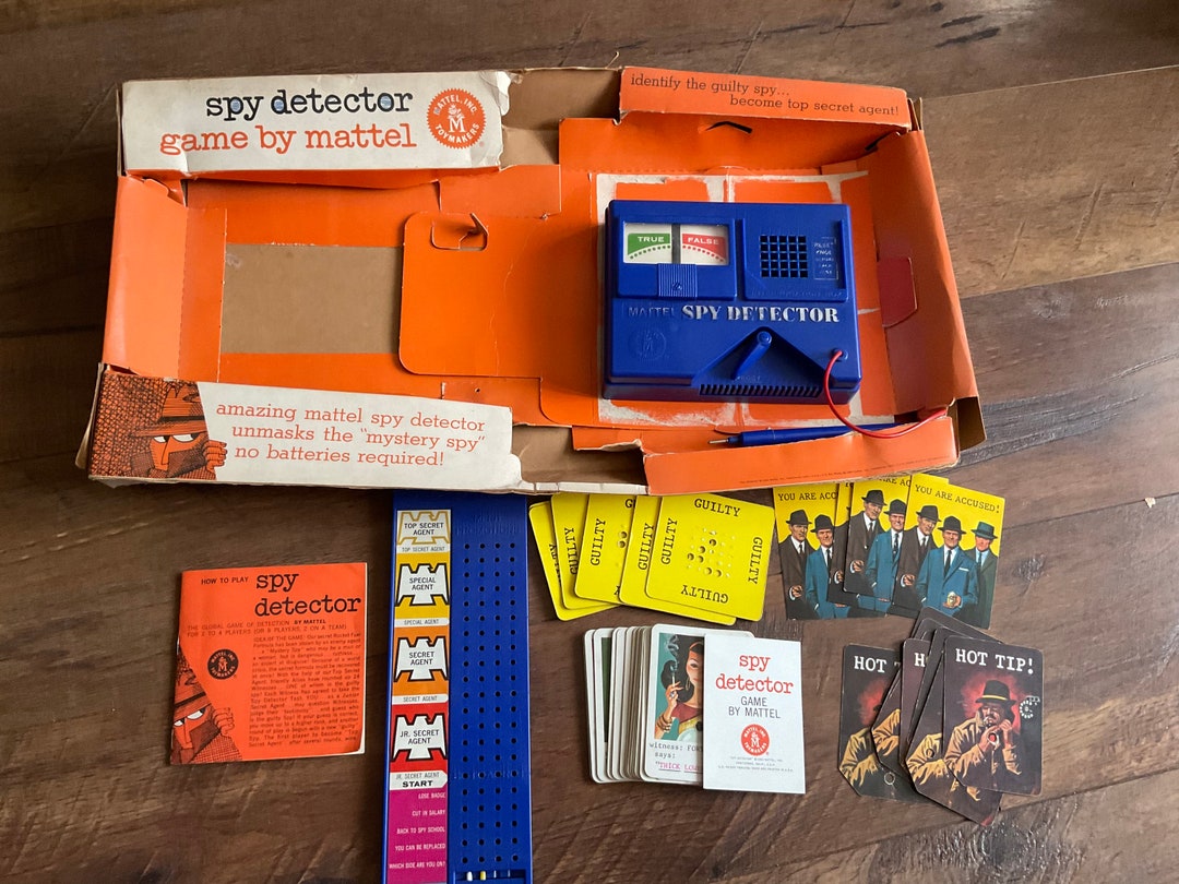 Vintage 1960 Mattel Spy Detector Game 99% Complete - Etsy