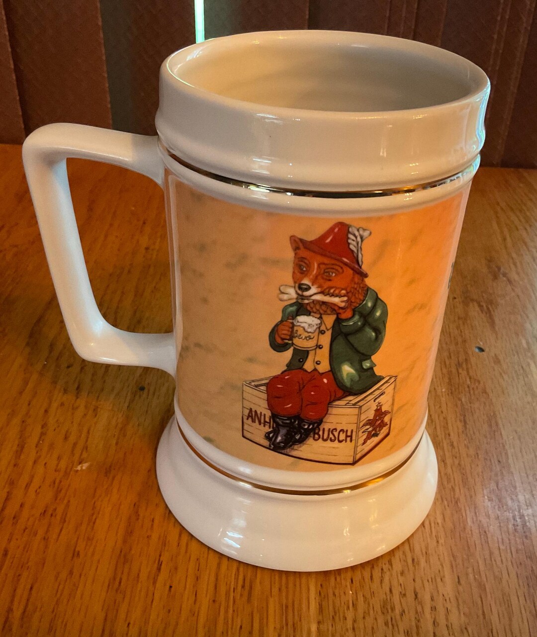 Anheuser Busch Bevo Fox Beer Stein - Etsy
