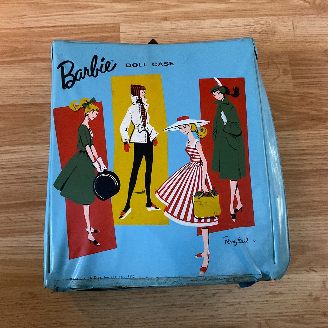 1960’s Short Haired Barbie in Blue Case With Clothes - Etsy