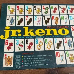 Vintage 1962 ED-U Cards MFG Jr. Keno Card Game- COMPLETE - Etsy